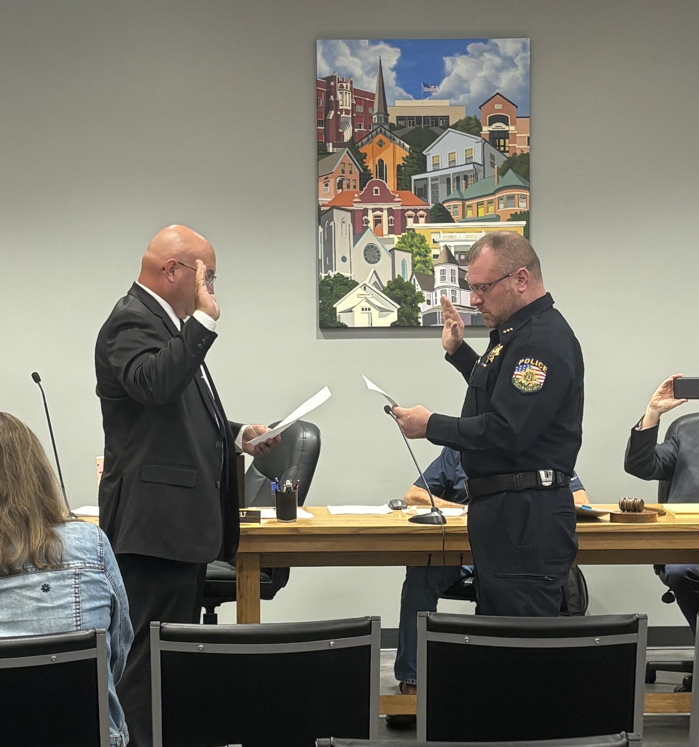David Pilgrim Sworn In as New Polo Police Officer - Superhits 93.5